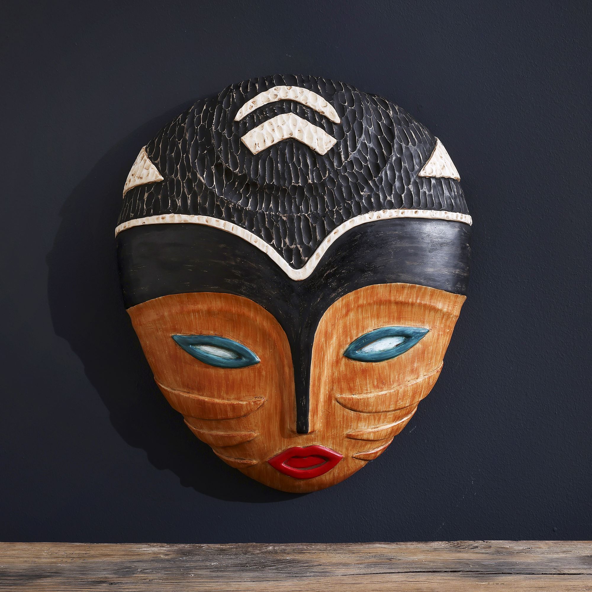 Objet décoration murale GOLI noir en résine | Leroy Merlin