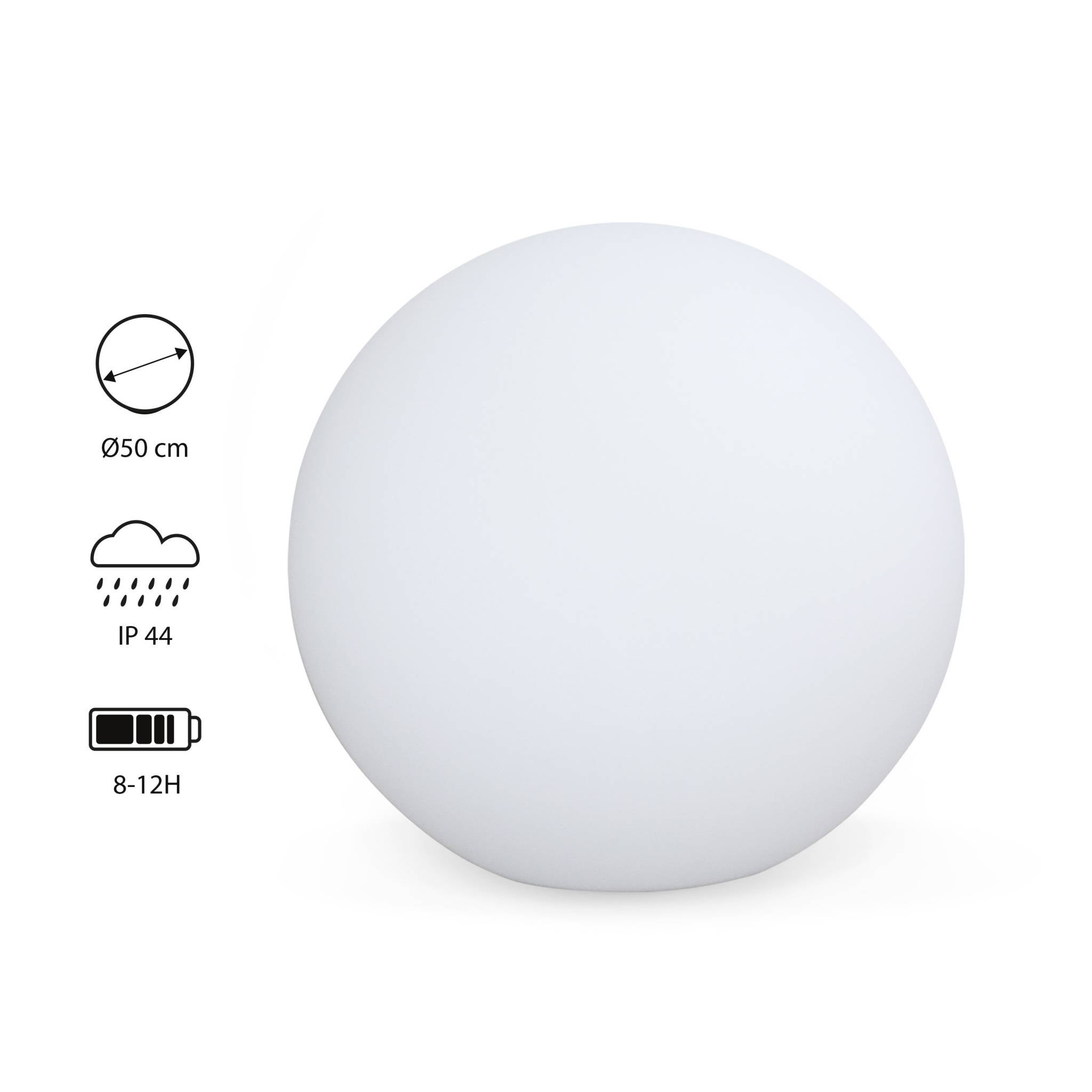 Bola luminosa LED con pilas para interior/exterior, Esfera LED ...