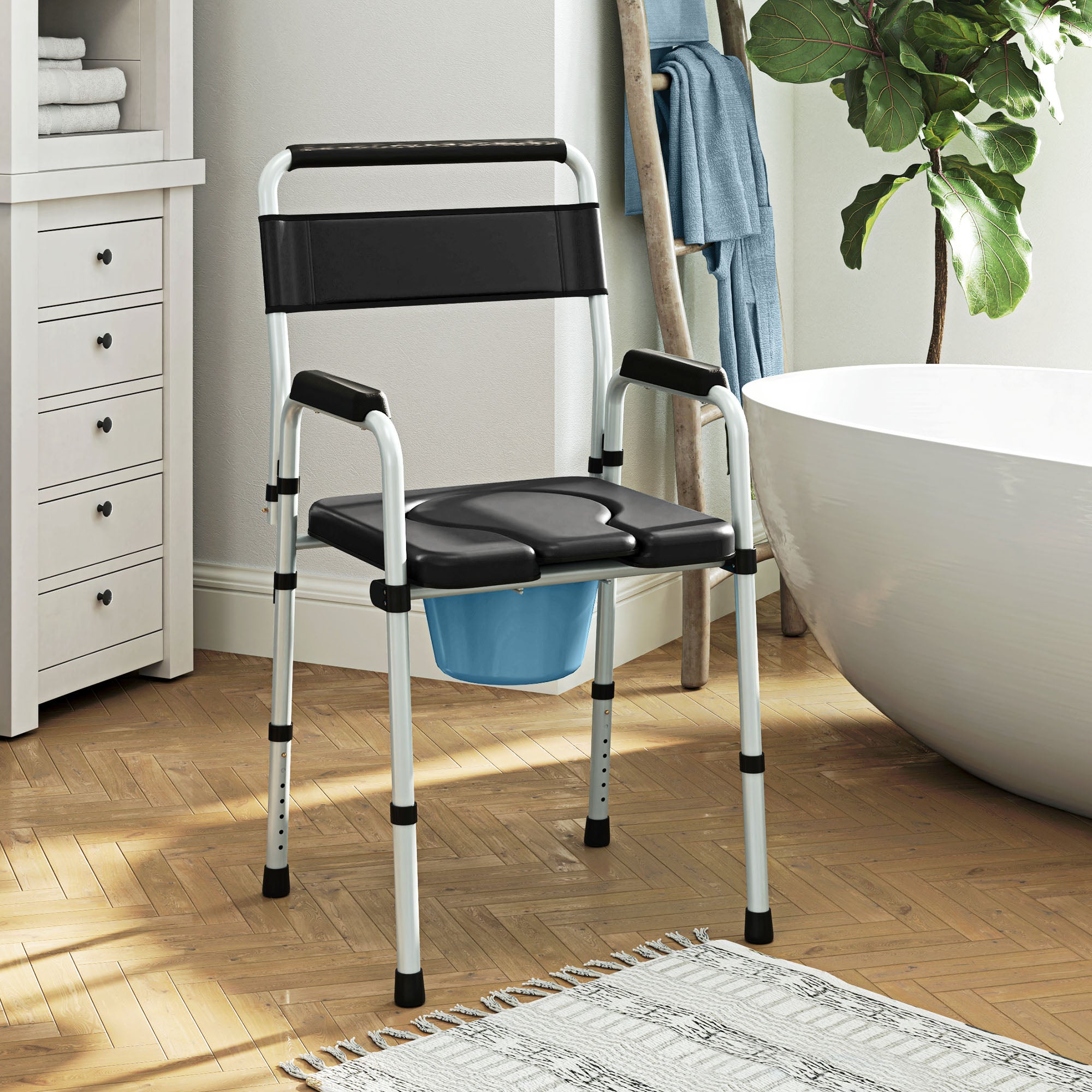 Chaise Toilettes Pliantes Seau Hauteur Réglable Coussinets ...