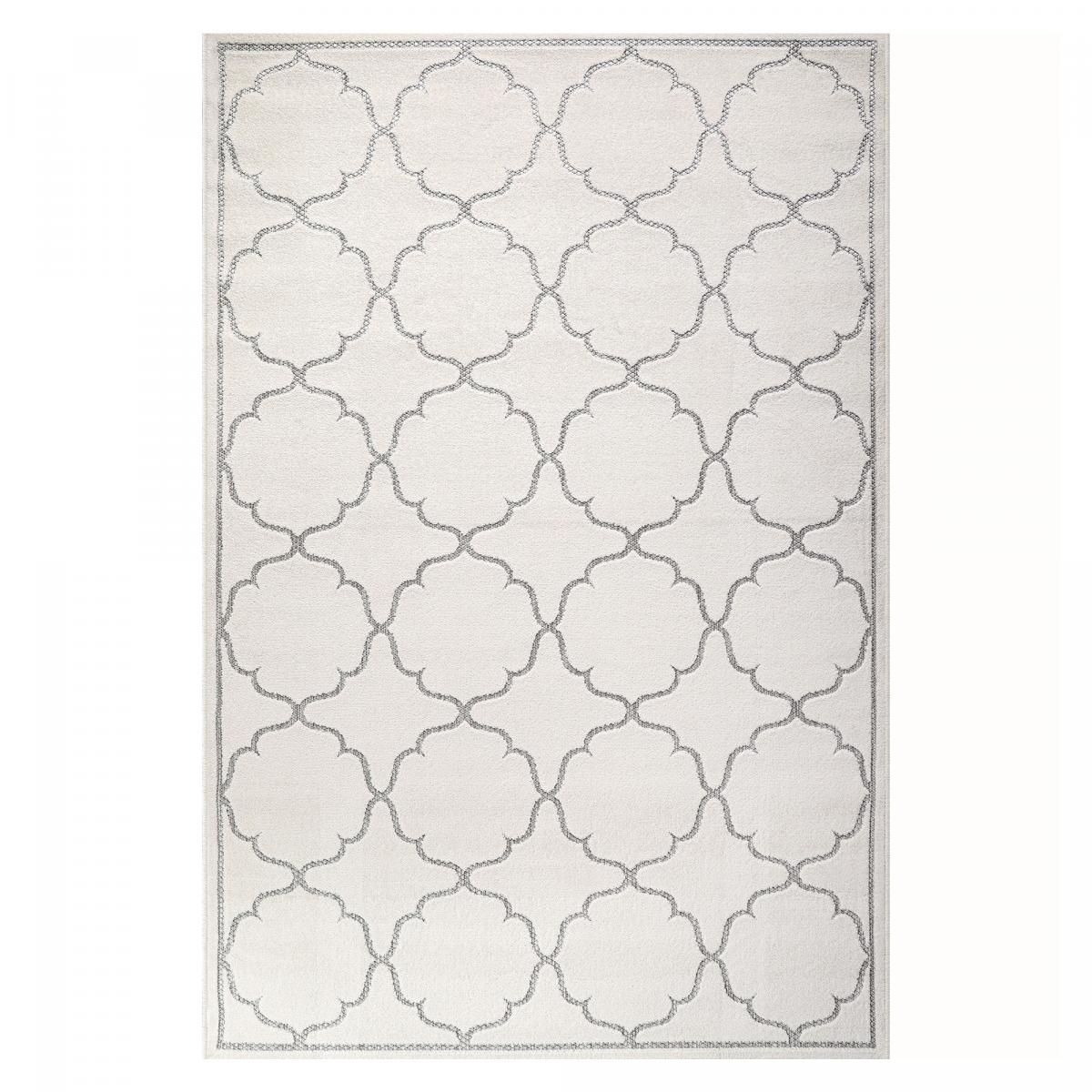 Tapis extérieur 200x290 tissé kilim crème KUMA | Leroy Merlin