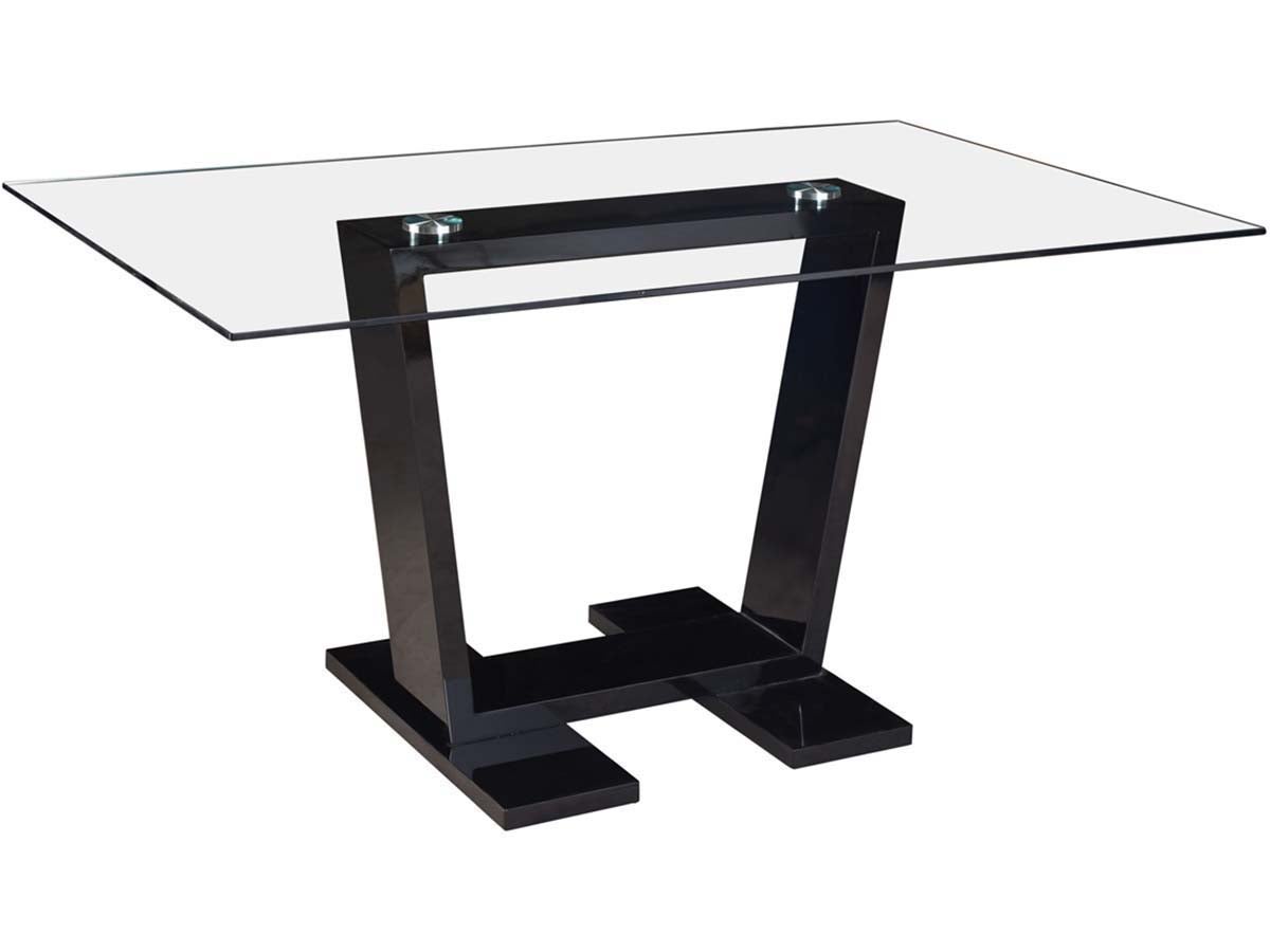 Table pour salle à manger "Bina" - 150 x 90 x 75 cm - Noir | Leroy Merlin
