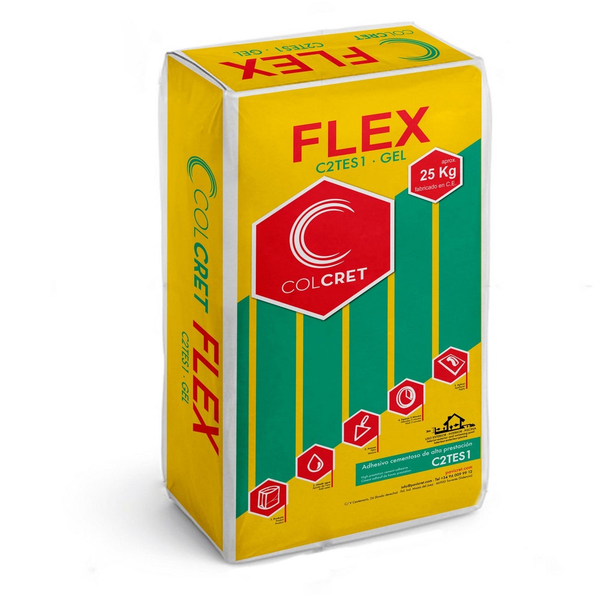 Colle carrelage COLCRET grand format flex plancher chauffant - COLLE ...