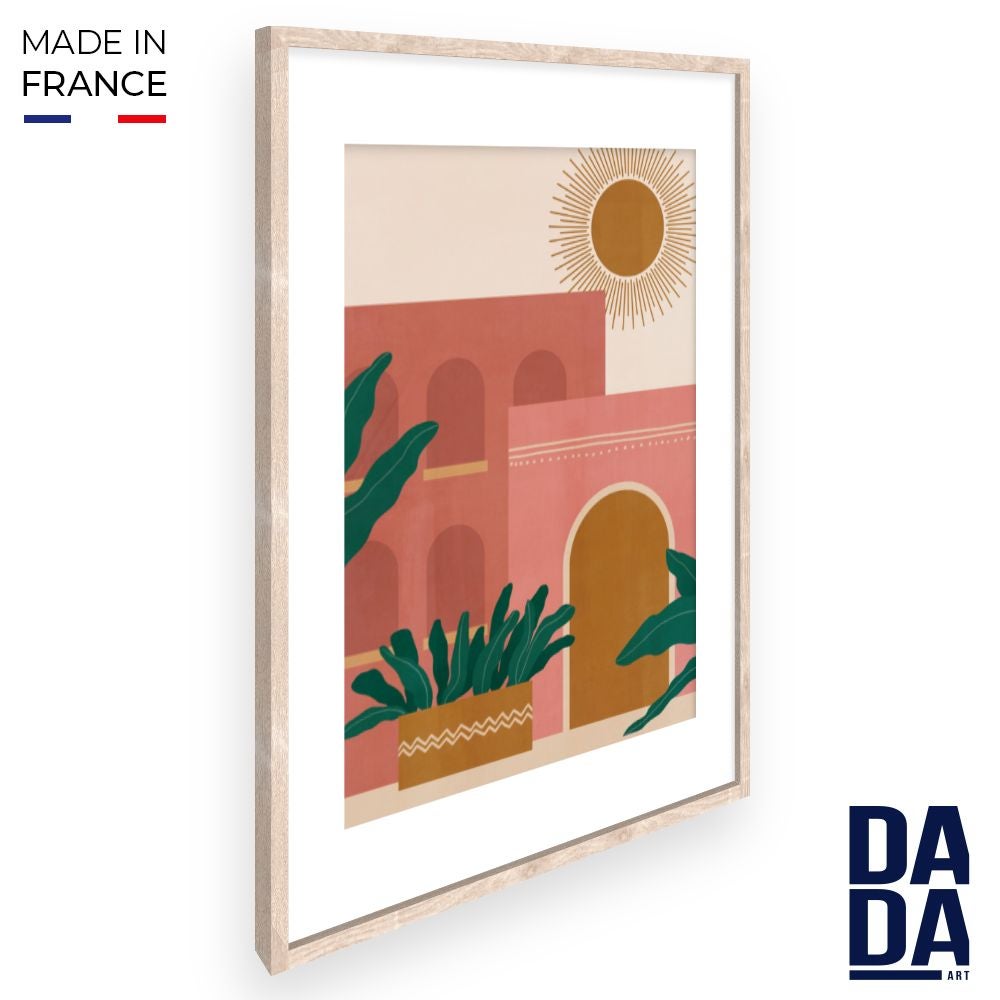 Image encadrée avec cadre CHÊNE / 30x40cm / Oasis moderne / Créé et ...