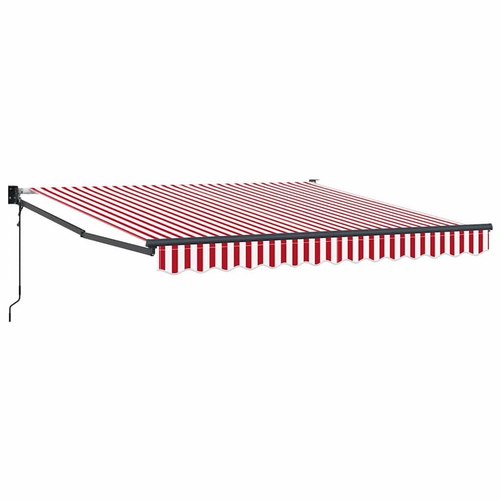 Store banne | Store Rétractable Automatique Rayures Rouges et Blanches ...