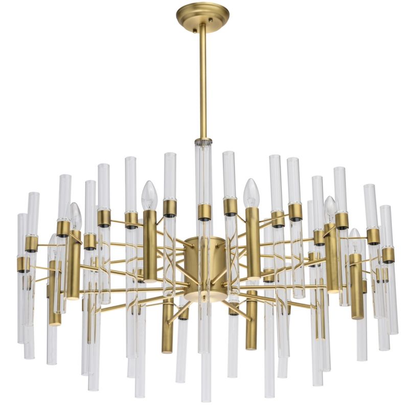 Classic Alghero transparent glass brass metal 10*40W E14 285010910 ...