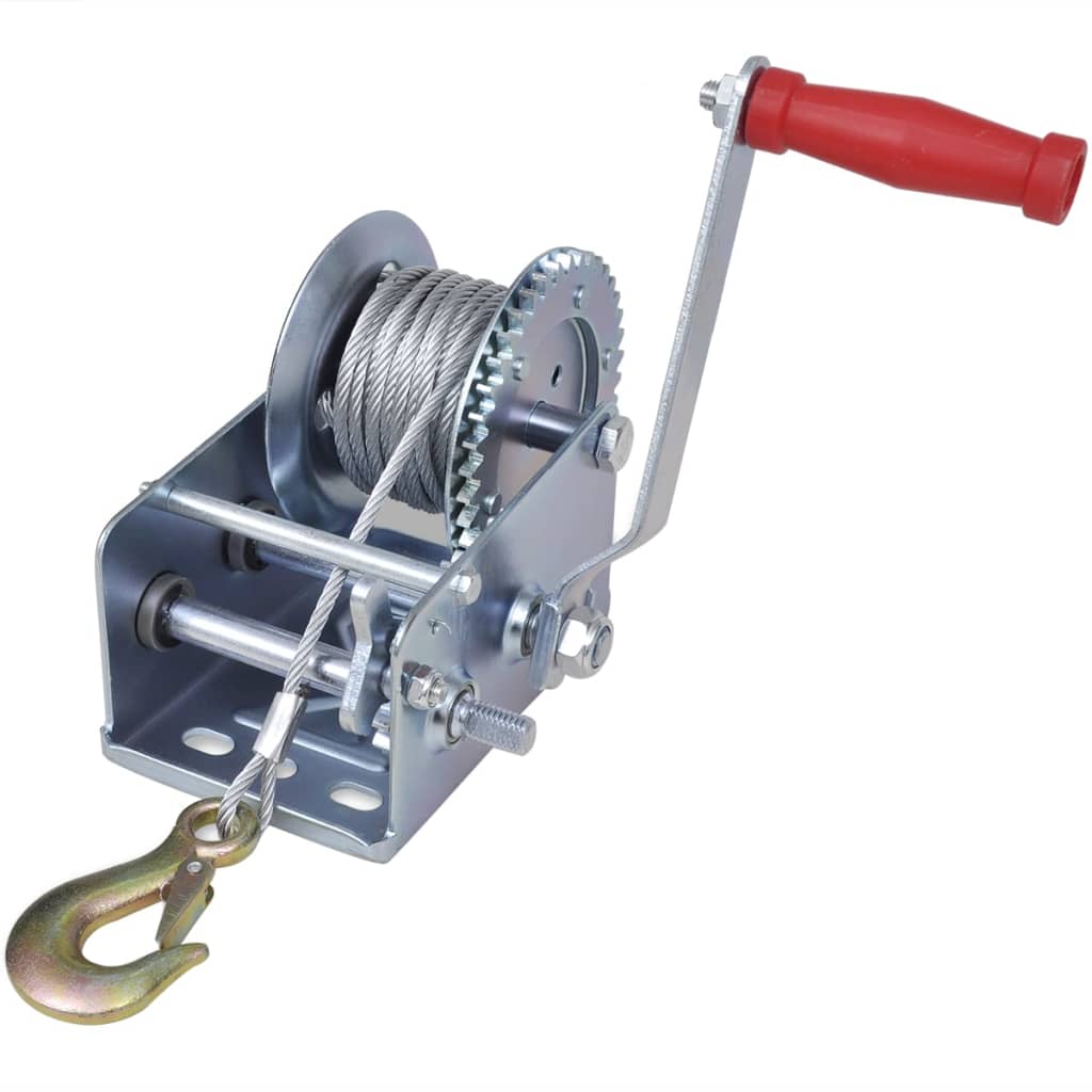 Treuil à main, capacité de charge 1130 kg, câble de 10 m, treuil manuel ...
