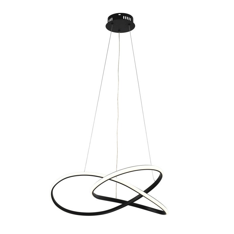 Lampe Suspendue LED 30W - Noir Sable - 2400lm - 600mm - Optonica ...
