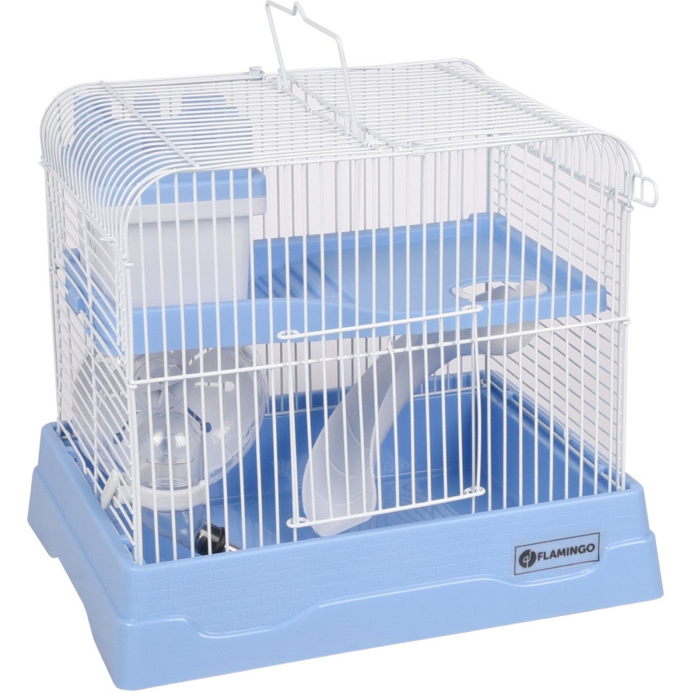 Flamingo -Cage Dinky bleu 30 x 23 x 26 cm pour petit rongeur | Leroy Merlin
