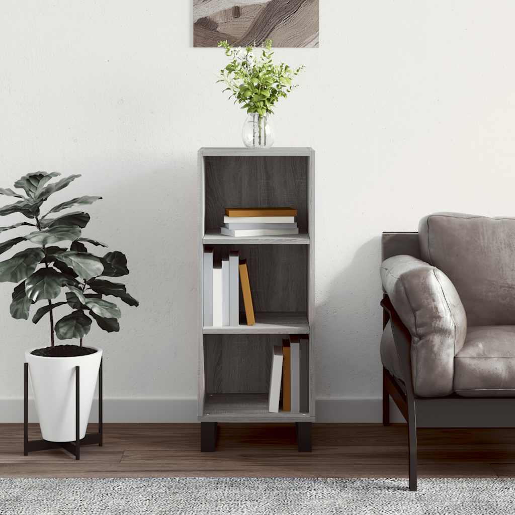 Buffet sonoma gris 34,5x32,5x90 cm bois d'ingénierie | Leroy Merlin