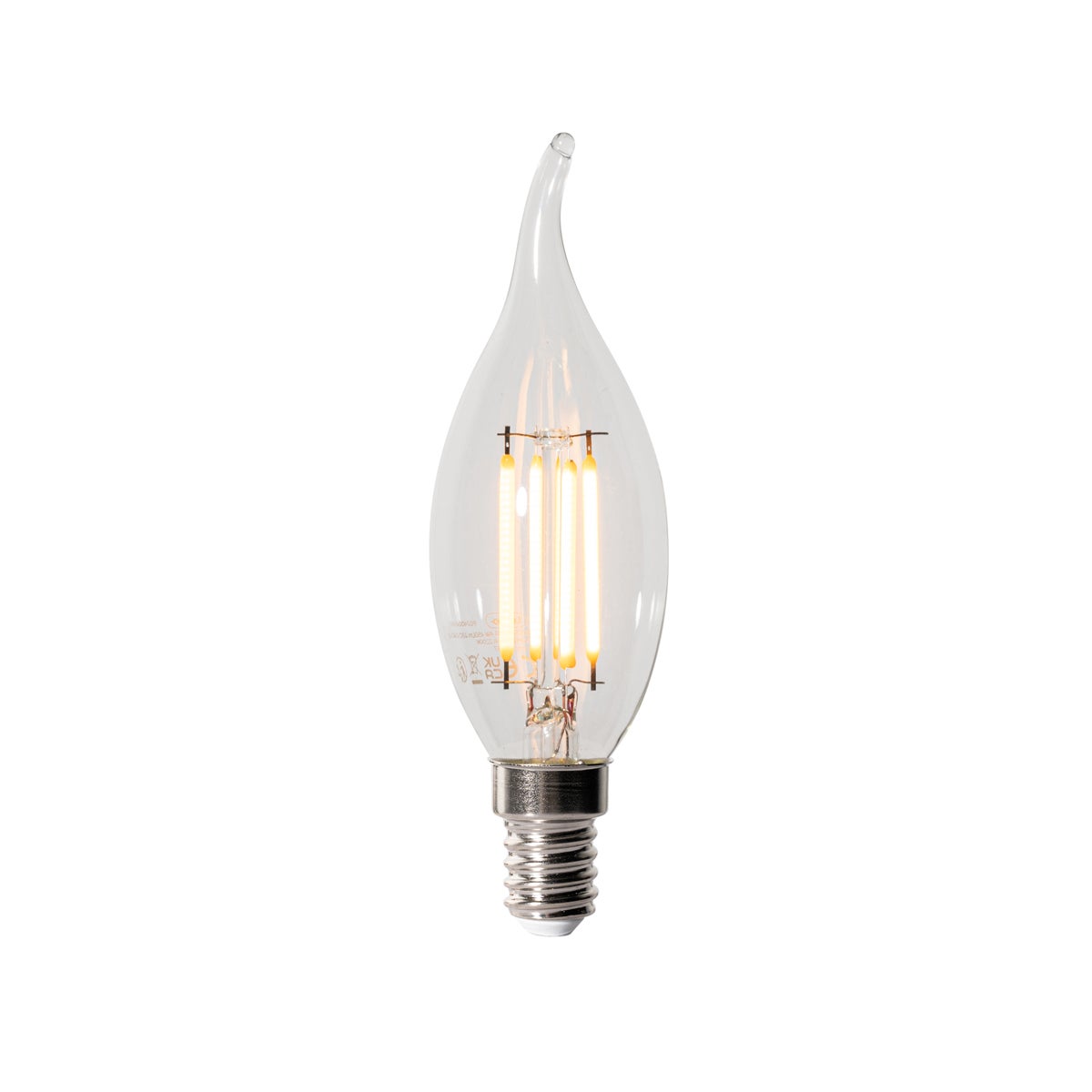 Bombilla LED E14 regulable BXS35 transparente 4W 450 lm 2200K | Leroy ...