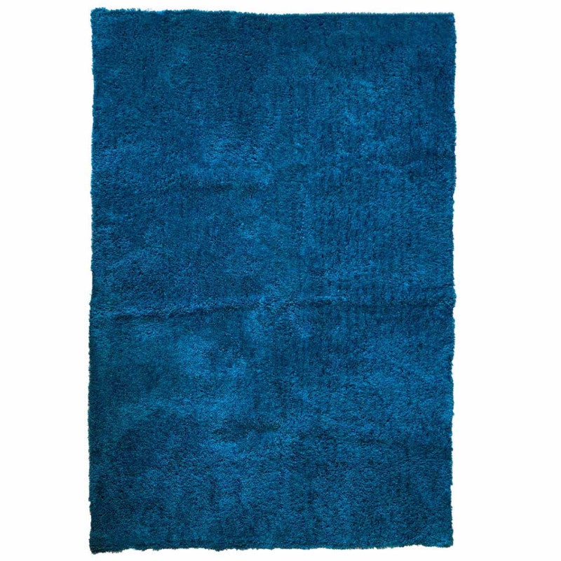 Tapis 200 x 300 cm shaggy à poils courts doux bleu canard – COSMOS ...