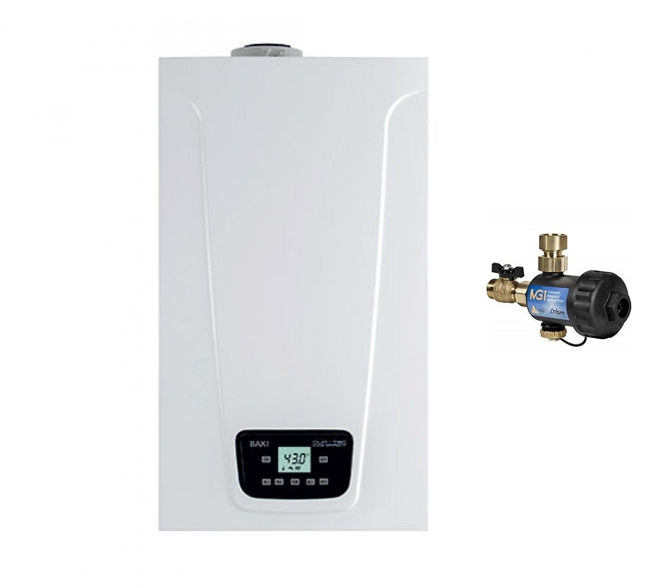 Caldaia Baxi Duo-Tec Compact E 24 Kw A Condensazione Low Nox Completa Di Kit Scarico Fumi Metano ...