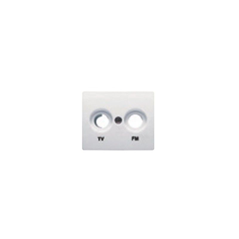 Cache de prise TV-FM blanc satiné BJC Mega 22330-BS | Leroy Merlin