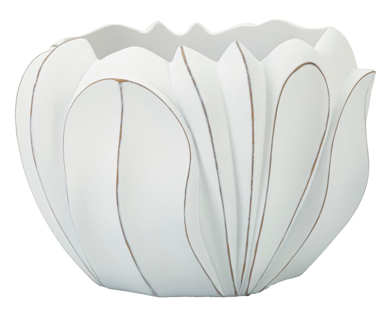 Cachepot in resina bianco cm Ø 34,5x23,5. | Leroy Merlin