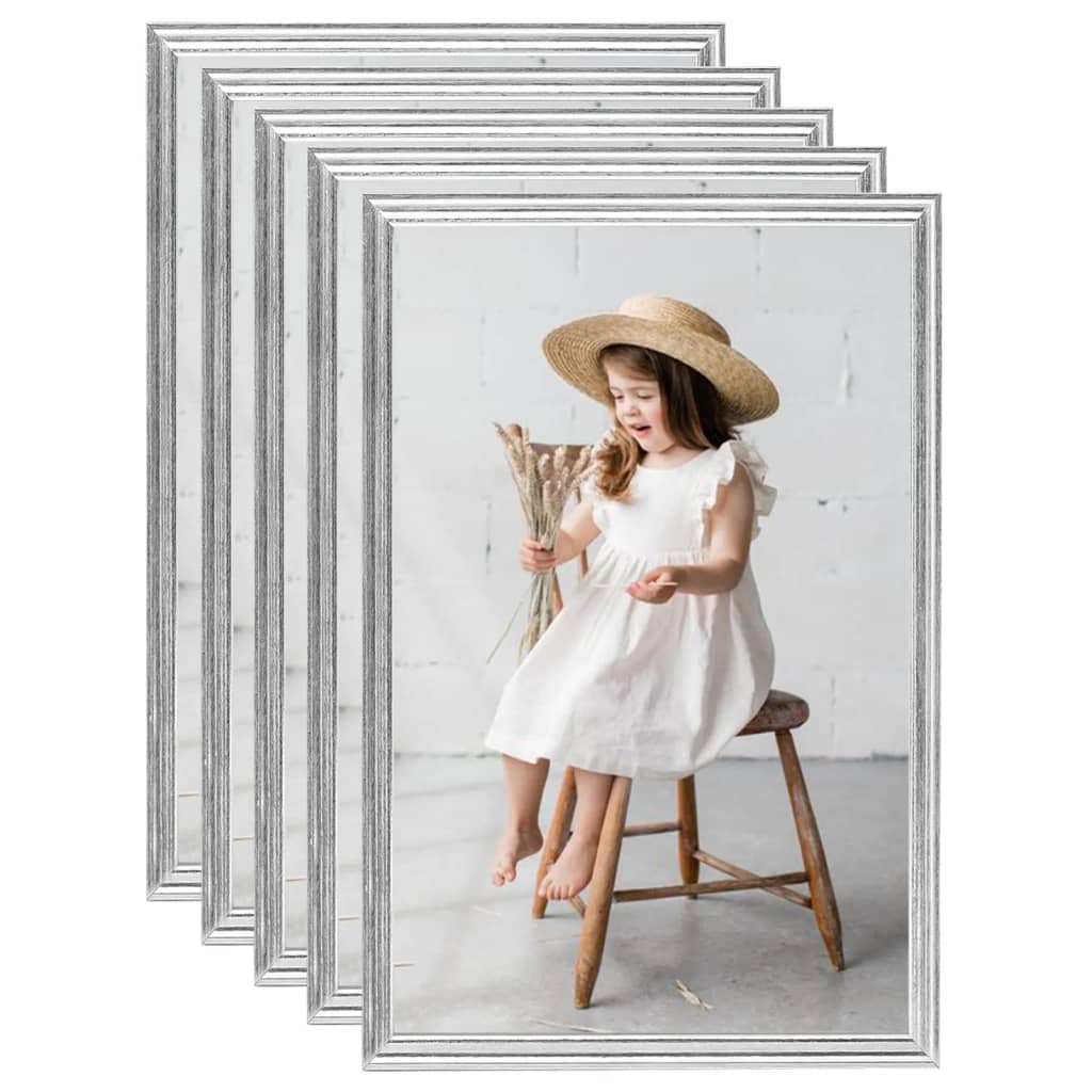 Maison Exclusive - Marcos de foto collage de pared 5 uds plateado MDF ...