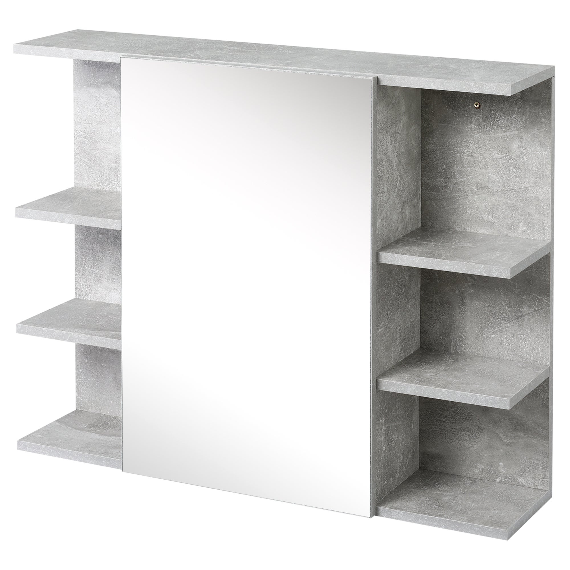 Miroir de salle de bain – Armoire miroir, 1 porte + étagères, bois ...