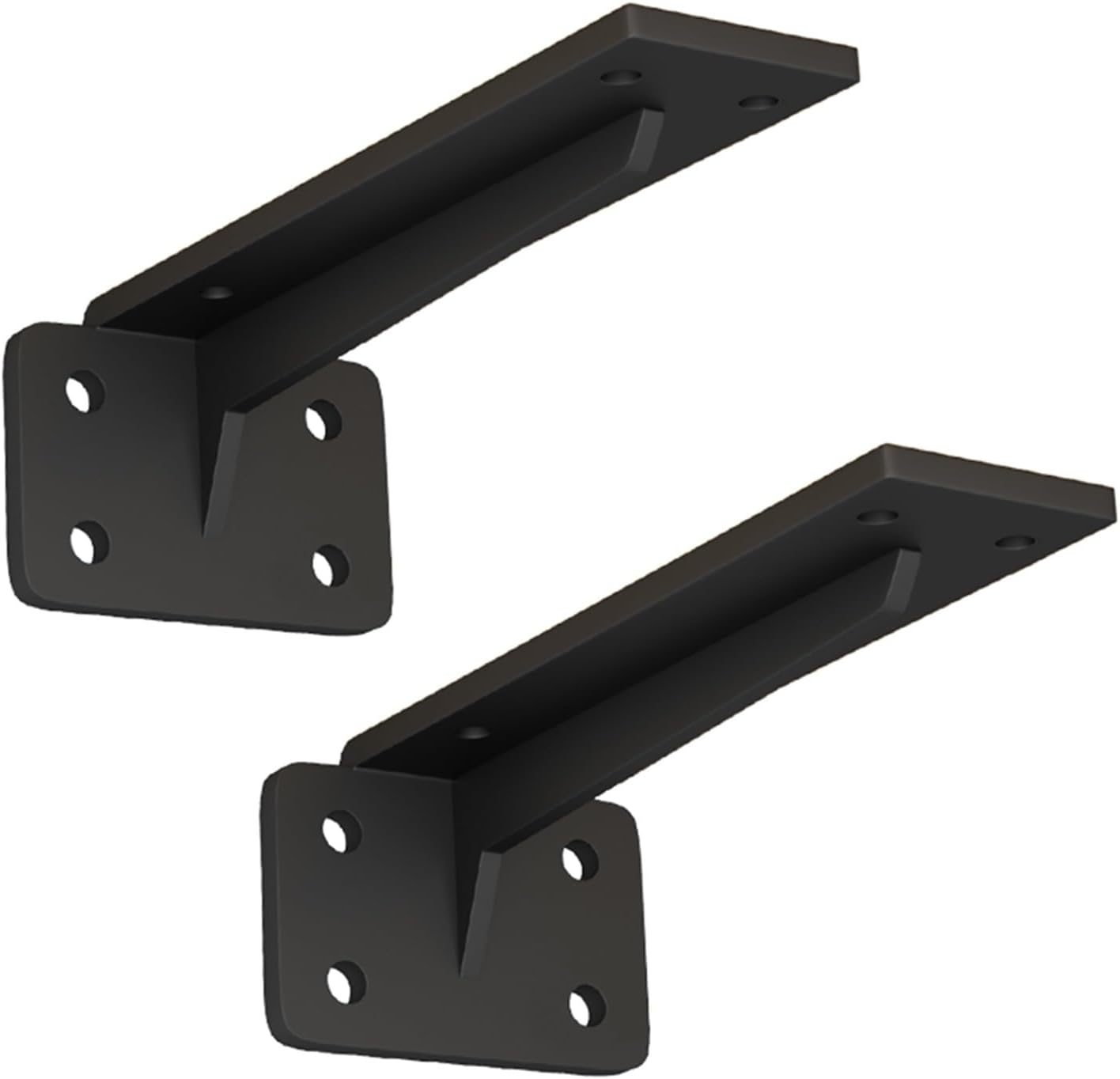 Lot de 2 supports d'étagère murale en métal, support d'étagère à 90 ...