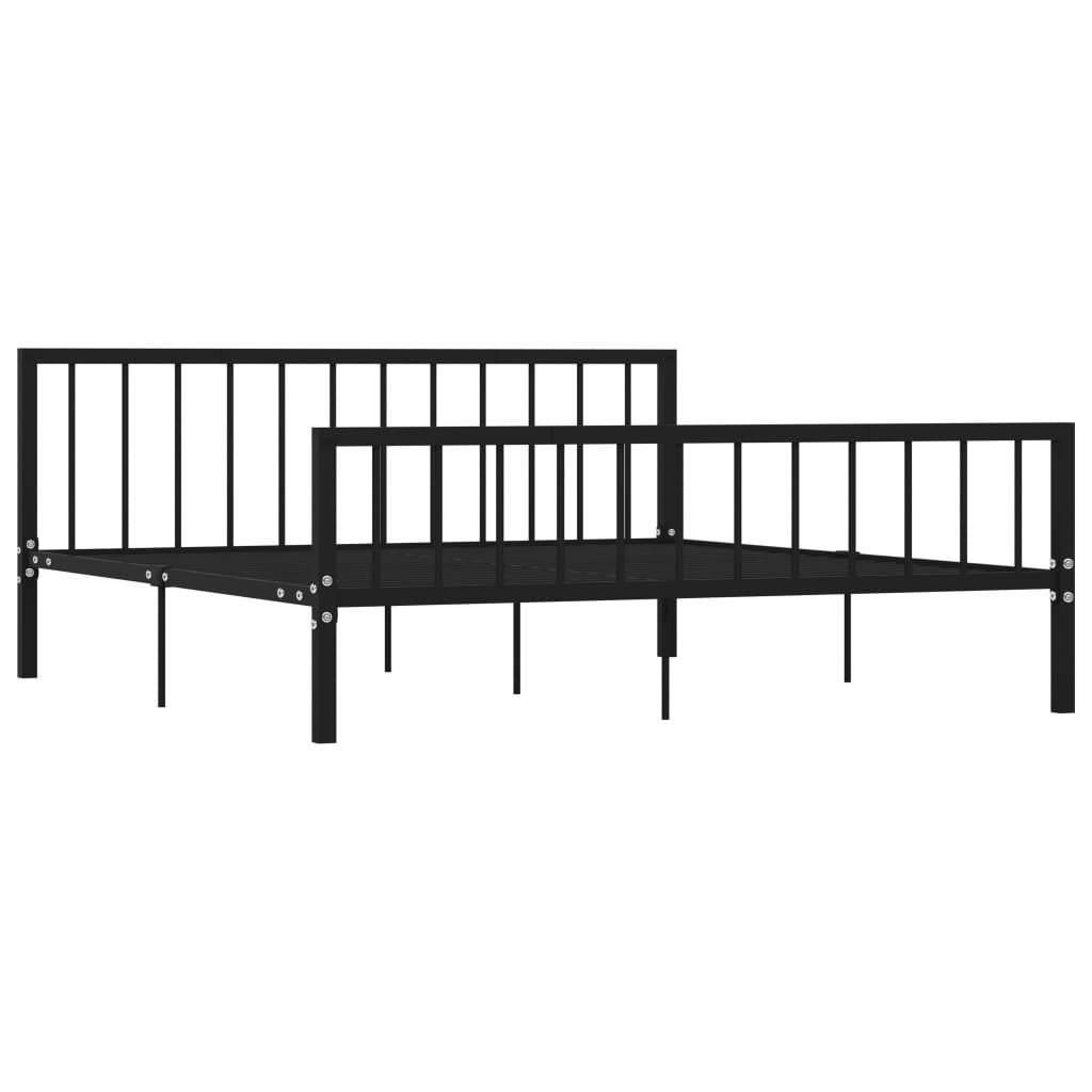Lit double | Lit adulte | Cadre de lit Noir Métal 180 x 200 cm194890 ...