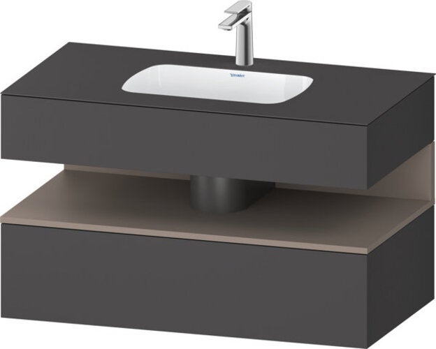 Duravit Qatego lavabo encastrado con base de lavabo consola ...