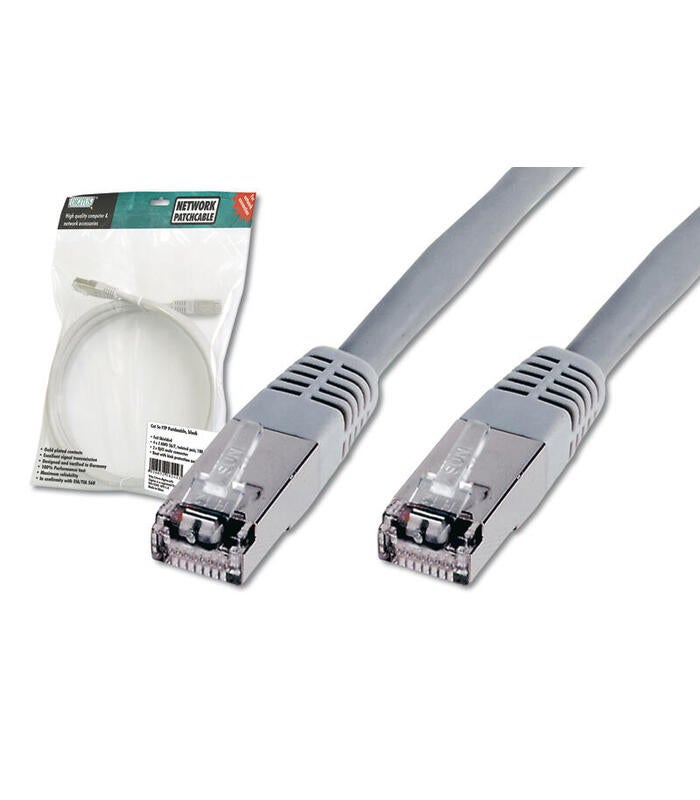 C ble patch Digitus, sftp, cat5e, 2m, c ble r seau gris sf/utp (s-ftp) gris | Leroy Merlin