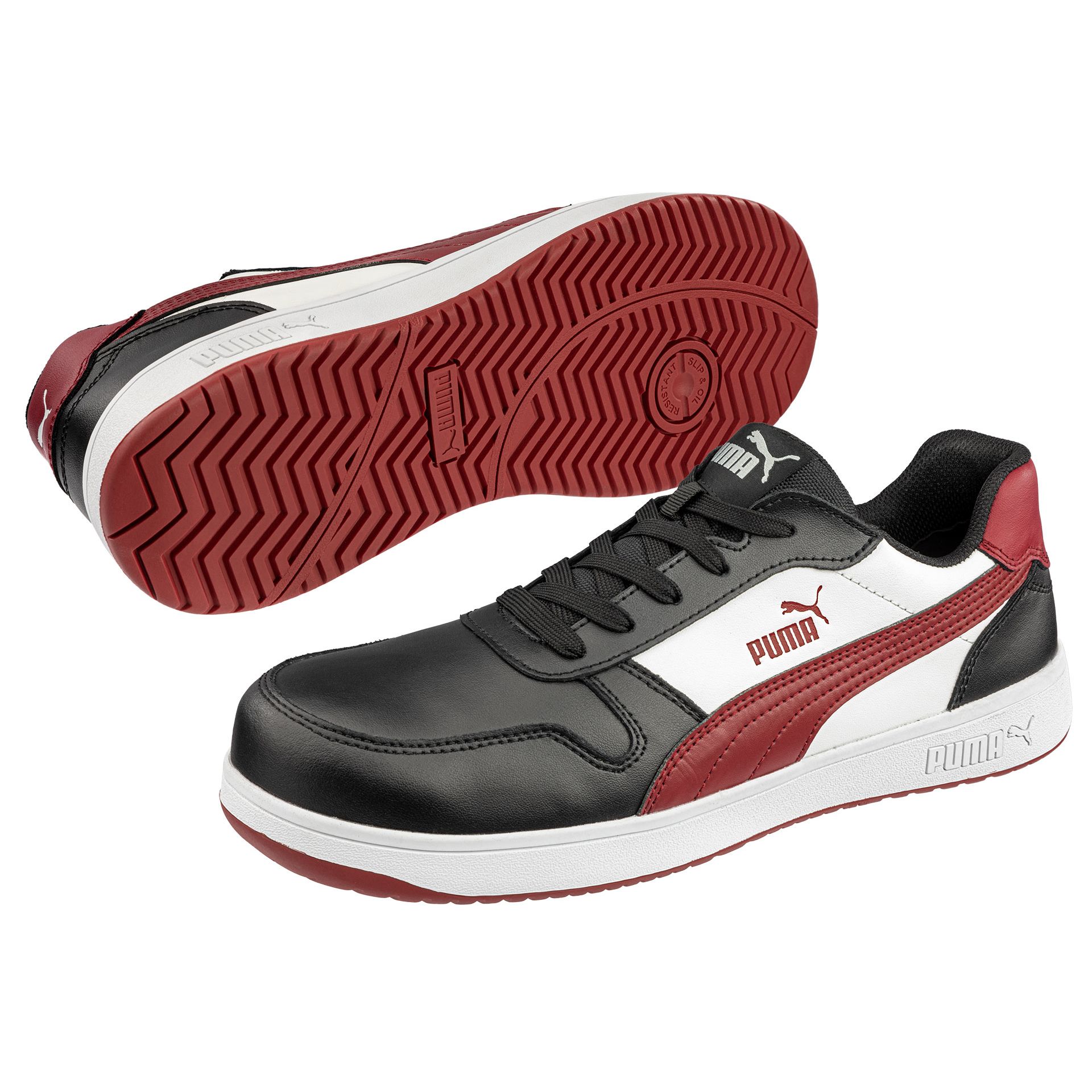 Chaussure de travail Frontcourt P 46 bas noir/blanc/rouge S3L - PUMA ...