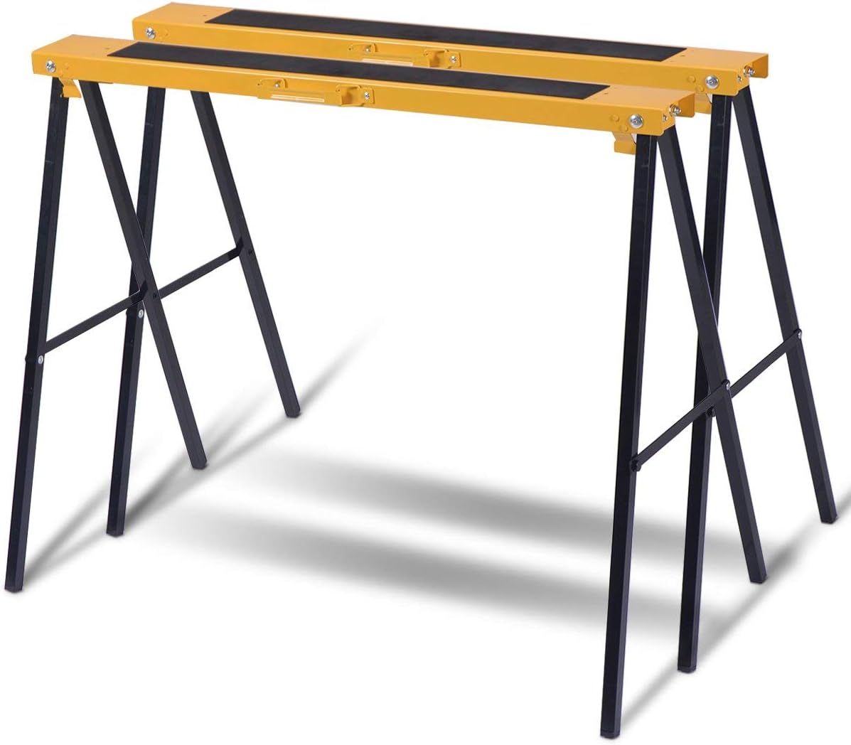 Caballete de Metal Plegable 2 Piezas Caballete Telescópicos Carga de Cada de 125kg Banco de ...