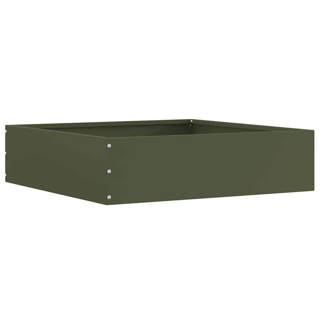 Borde de césped verde oliva 50 x 50 x 13 cm Acero | Leroy Merlin
