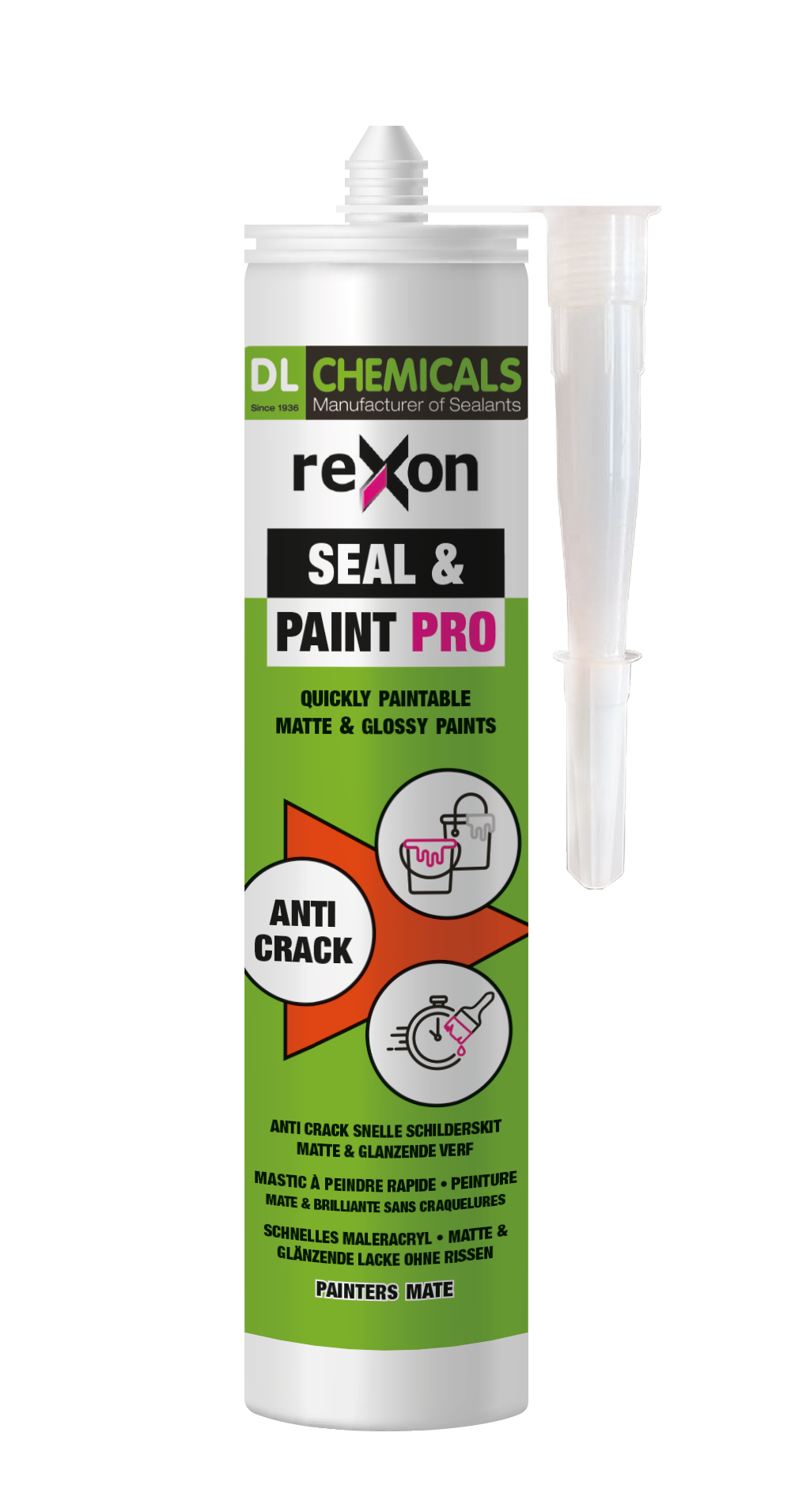 Mastic acrylique REXON Seal & Paint PRO blanc 290 ml - Mastic acrylique ...