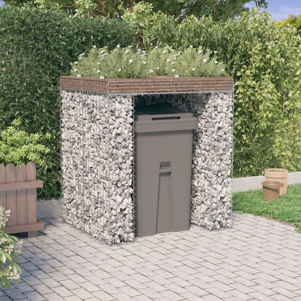 Mur de gabion pour poubelle 110x91x120 cm fer galvanisé | Leroy Merlin