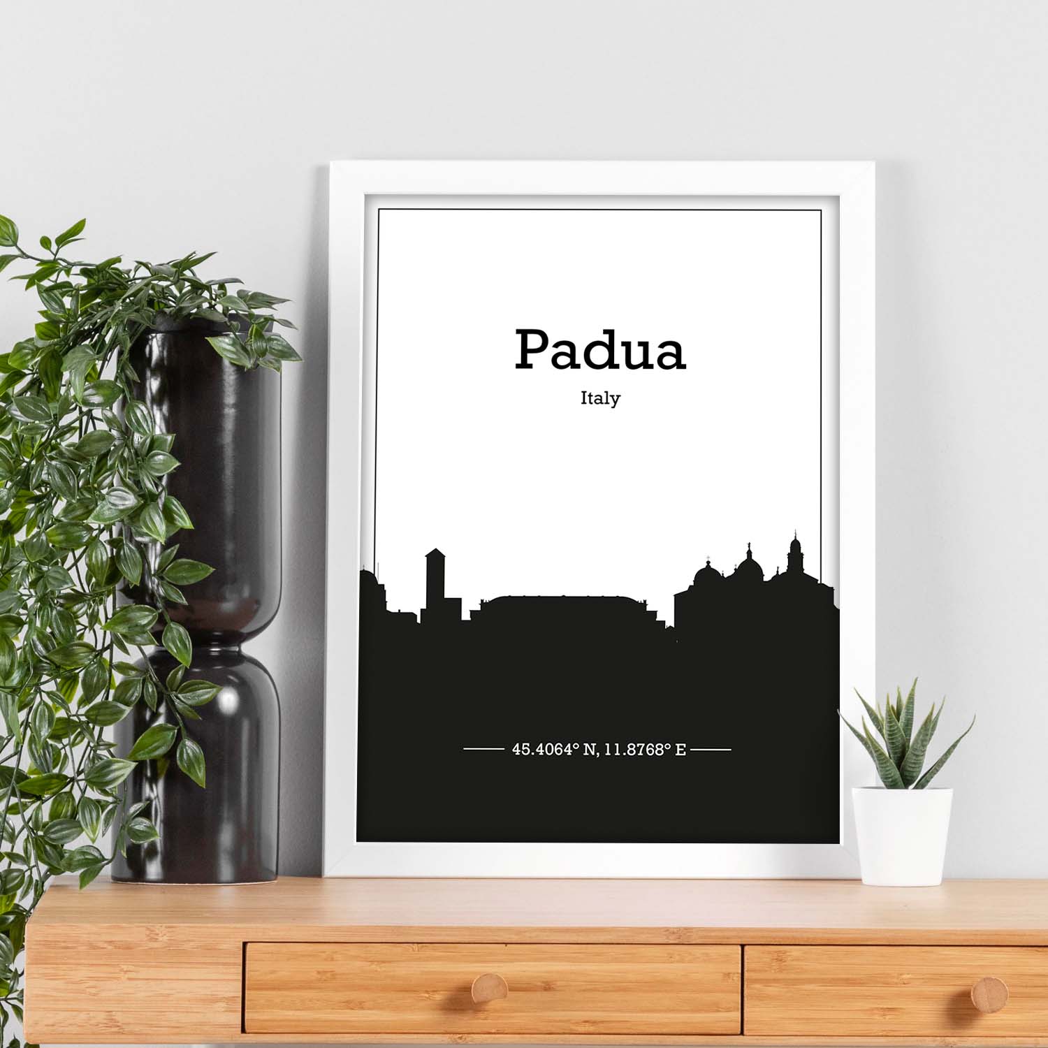 Poster Map Padova - Italia. Fogli Di Skyline Di Cittã In Italia Con ...
