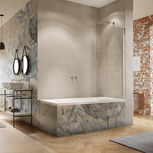 Mampara de bañera HÜPPE Solva, una sola pieza, fijación derecha ...