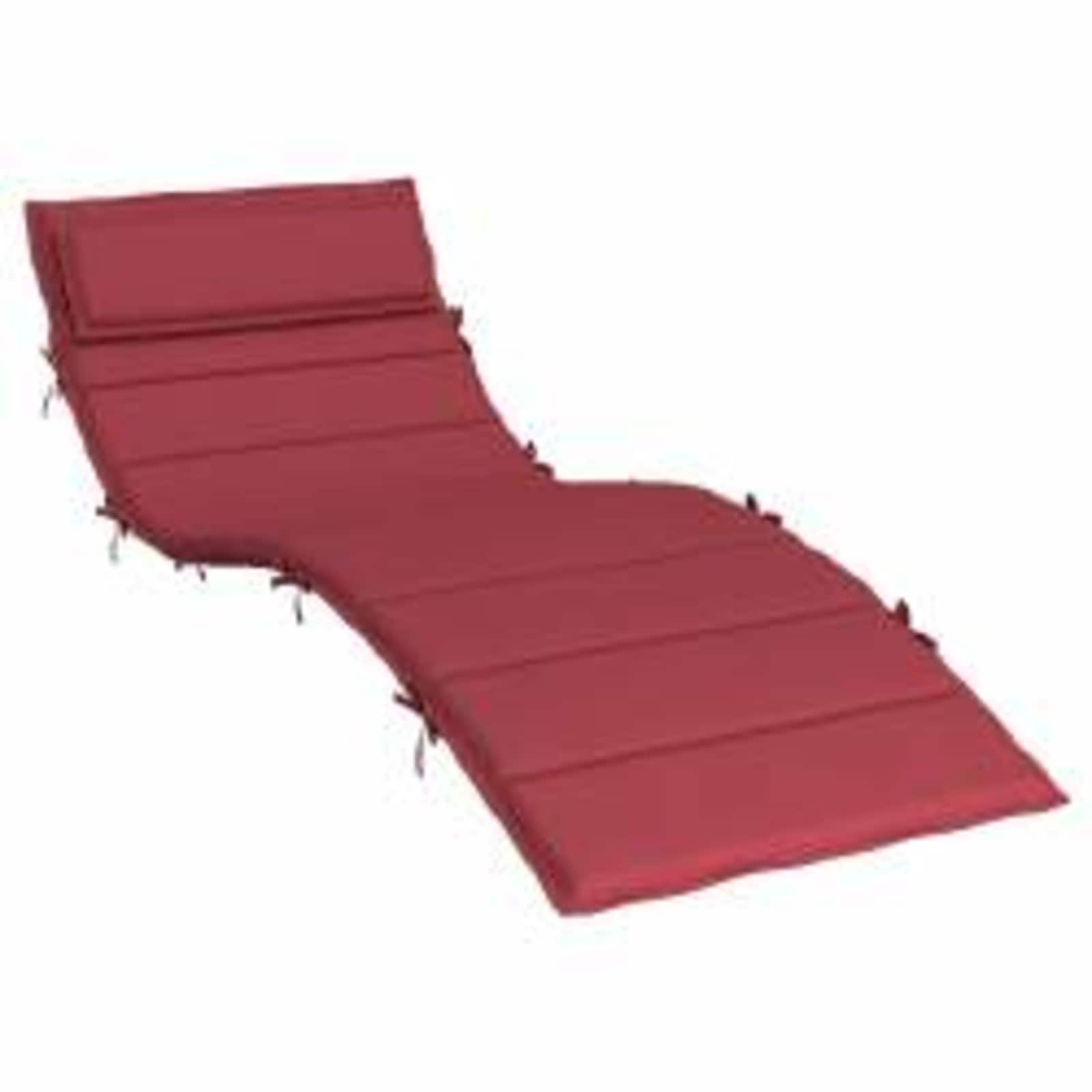 Coussin de transat ensoleillé Rouge bordeaux 178 x 60 x 4 cm | Leroy Merlin