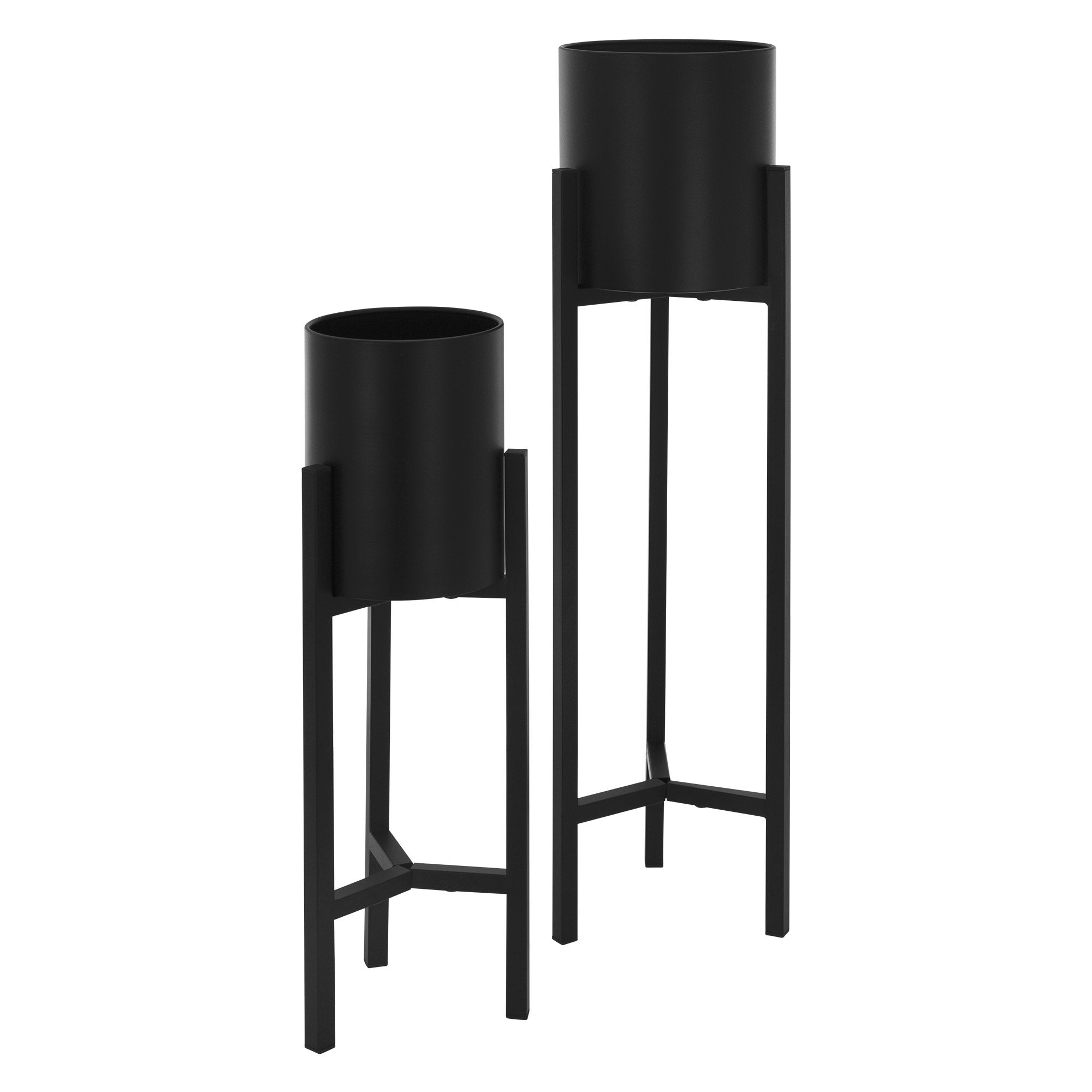 Set 2x porte-fleurs noir réglable support plantes pot à fleurs design ...