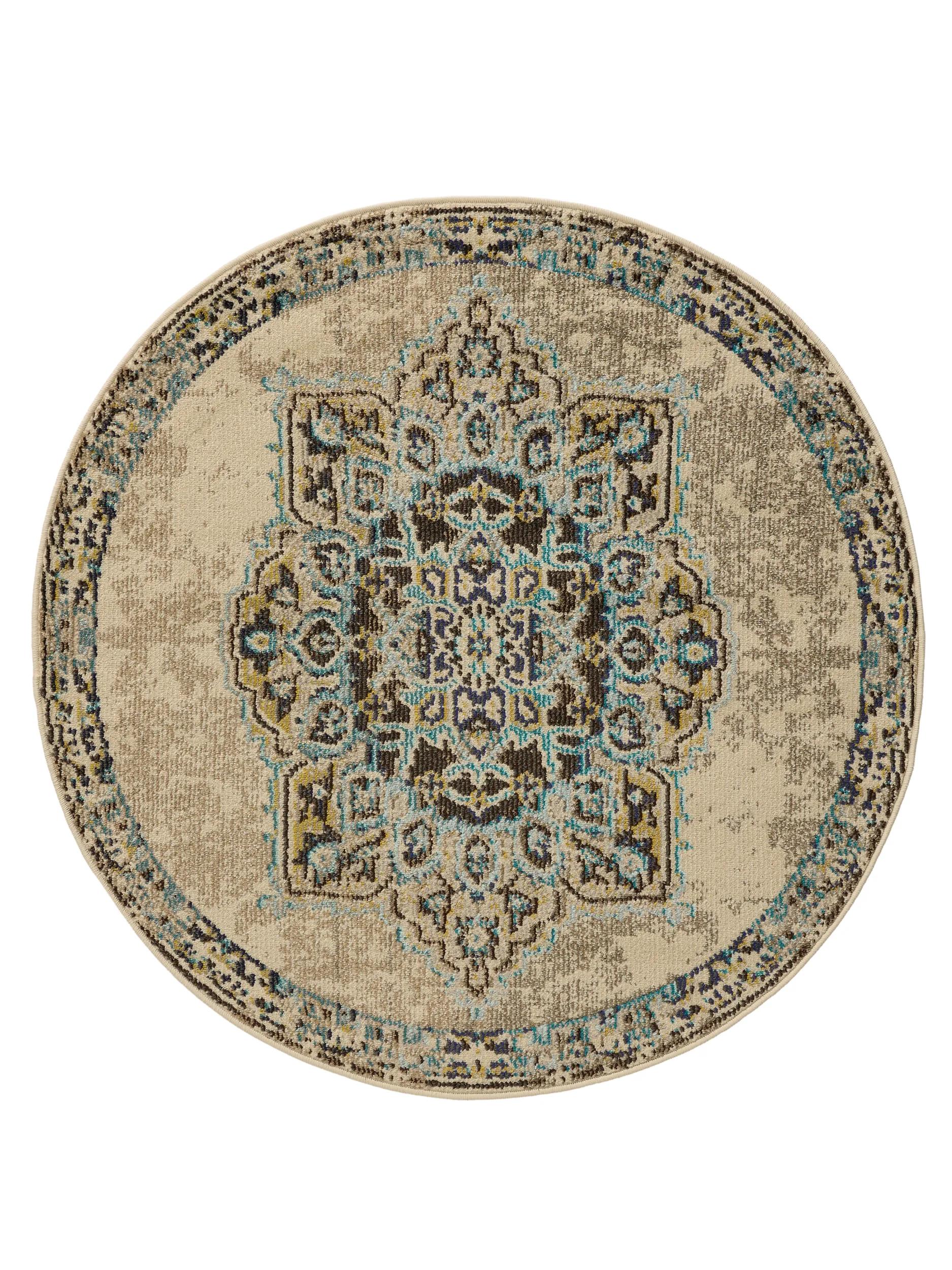 BENUTA - Tapis rond Casa beige ø 120 cm rond | Leroy Merlin