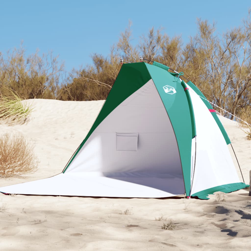 Carpa de playa verde agua 268x223x125 cm 185T poliéster | Leroy Merlin