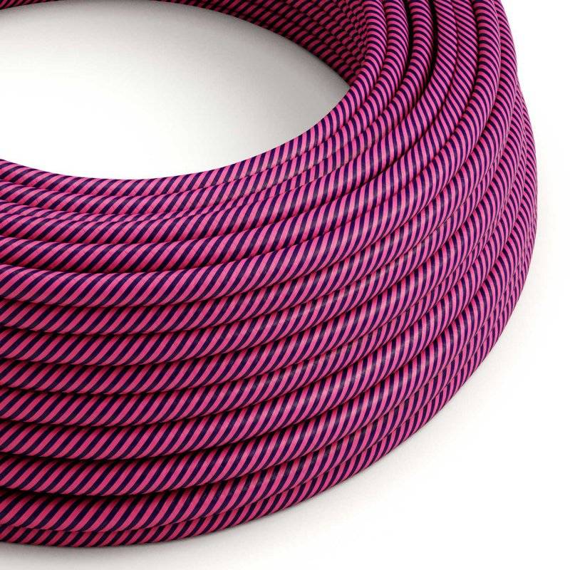 Creative cables Round Electric Vertigo HD Cable covered by Fuchsia and ...