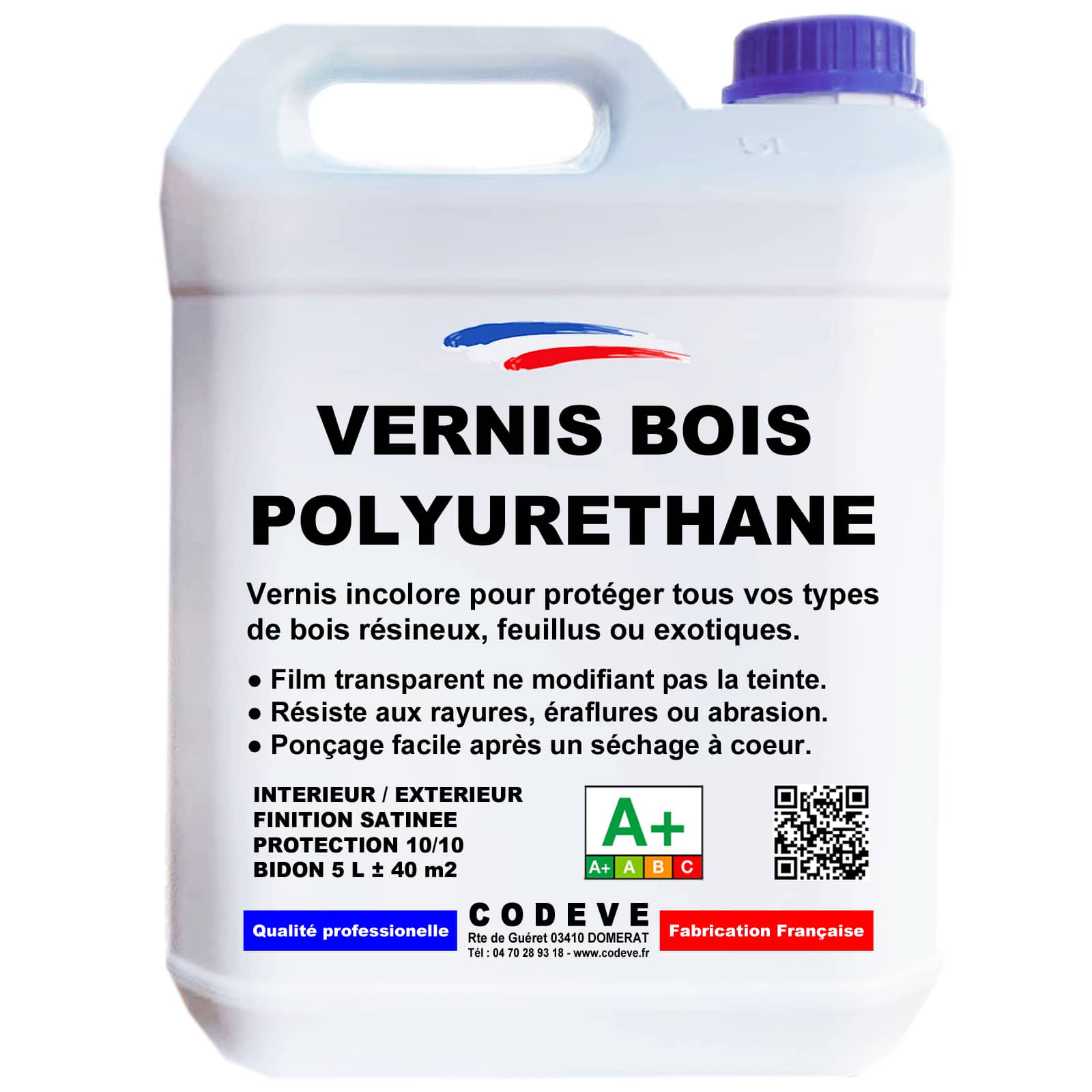 Vernis Polyurethane Bois - 20 L - Codeve Bois - Pour La Haute ...