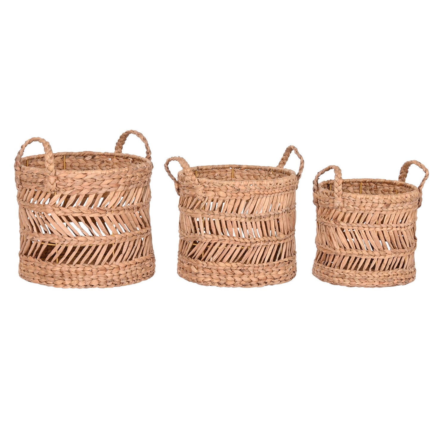 Lot de 3 paniers Naturel 36x36x37cm | Leroy Merlin