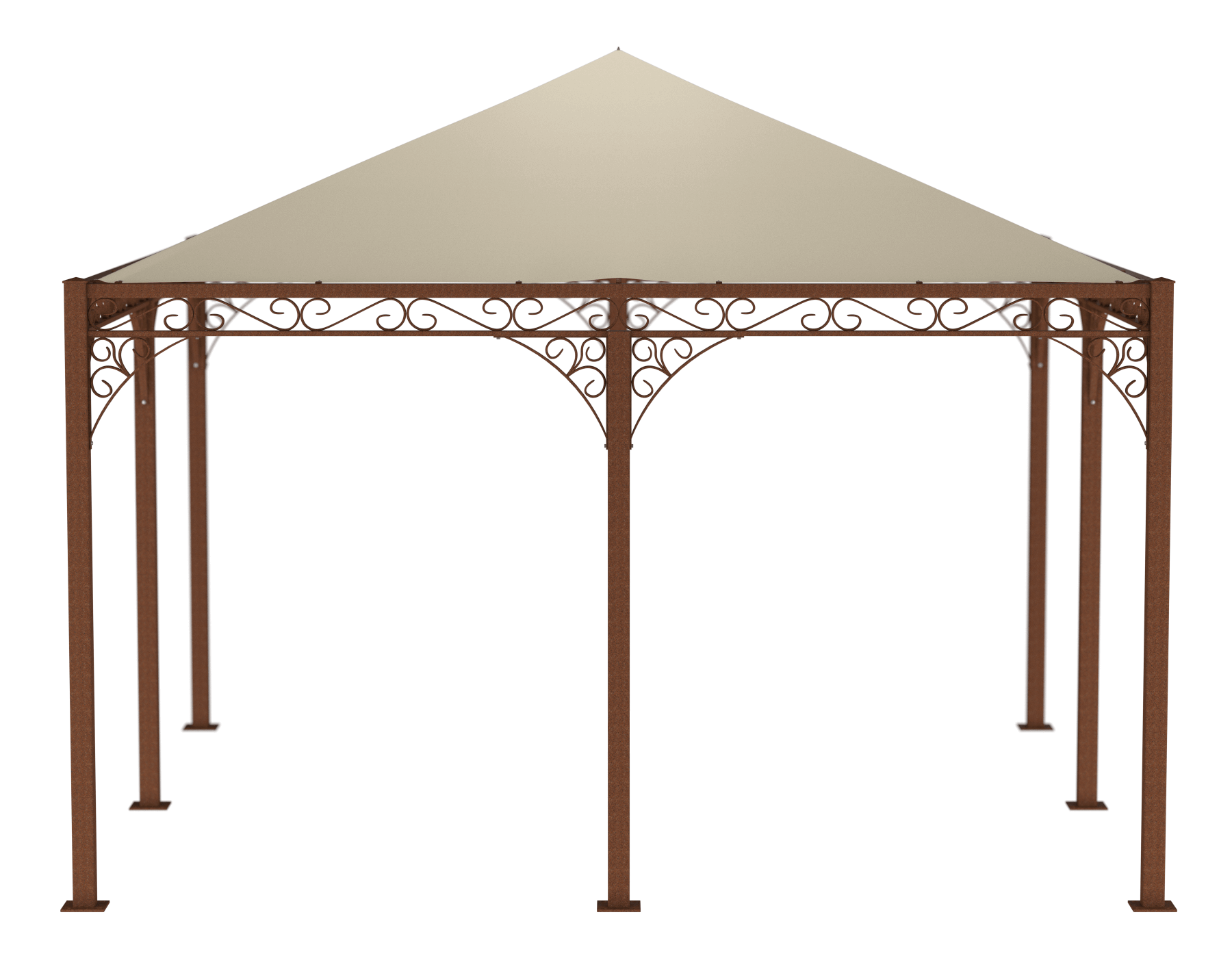 Gazebo romantico Palermo quadrato 4 x 4 m, padiglione da giardino stablie, con coperture ...