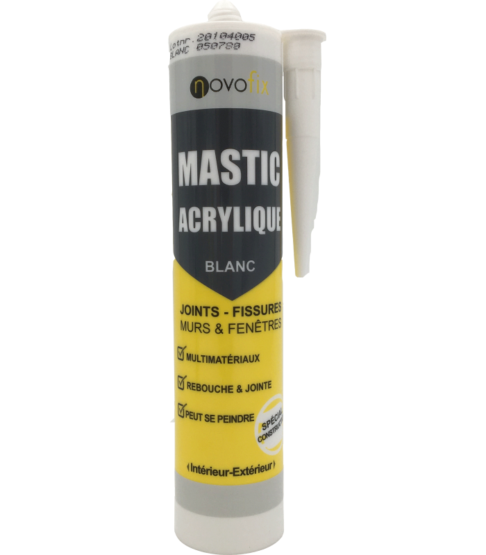 Mastic acrylique Murs et Fenêtres Novofix 280ml (Blanc) | Leroy Merlin