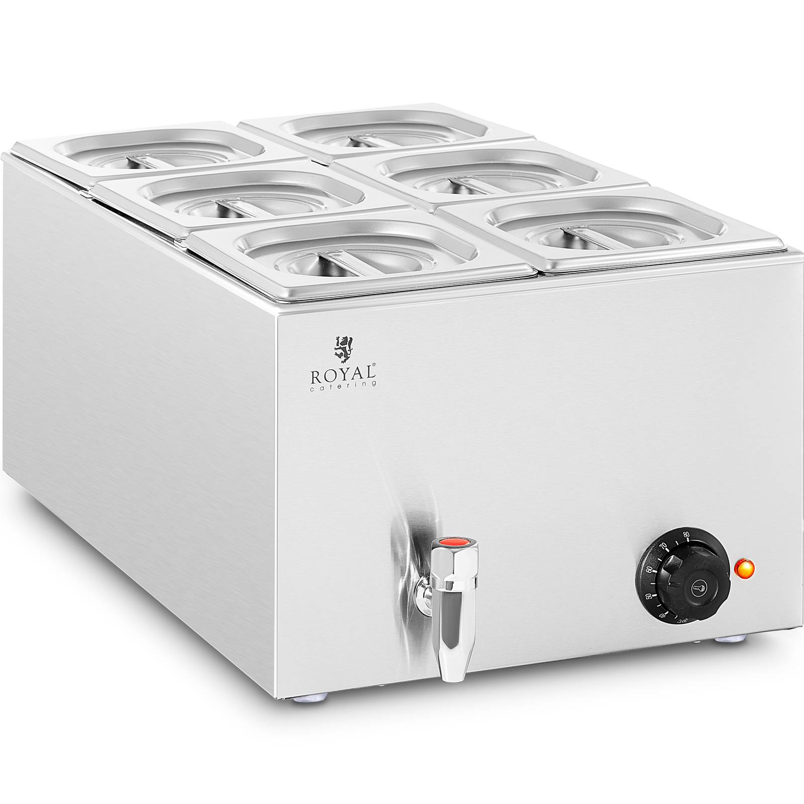 Bagnomaria Scaldavivande in acciaio inox 600 W 6 GN 1/6 | Leroy Merlin