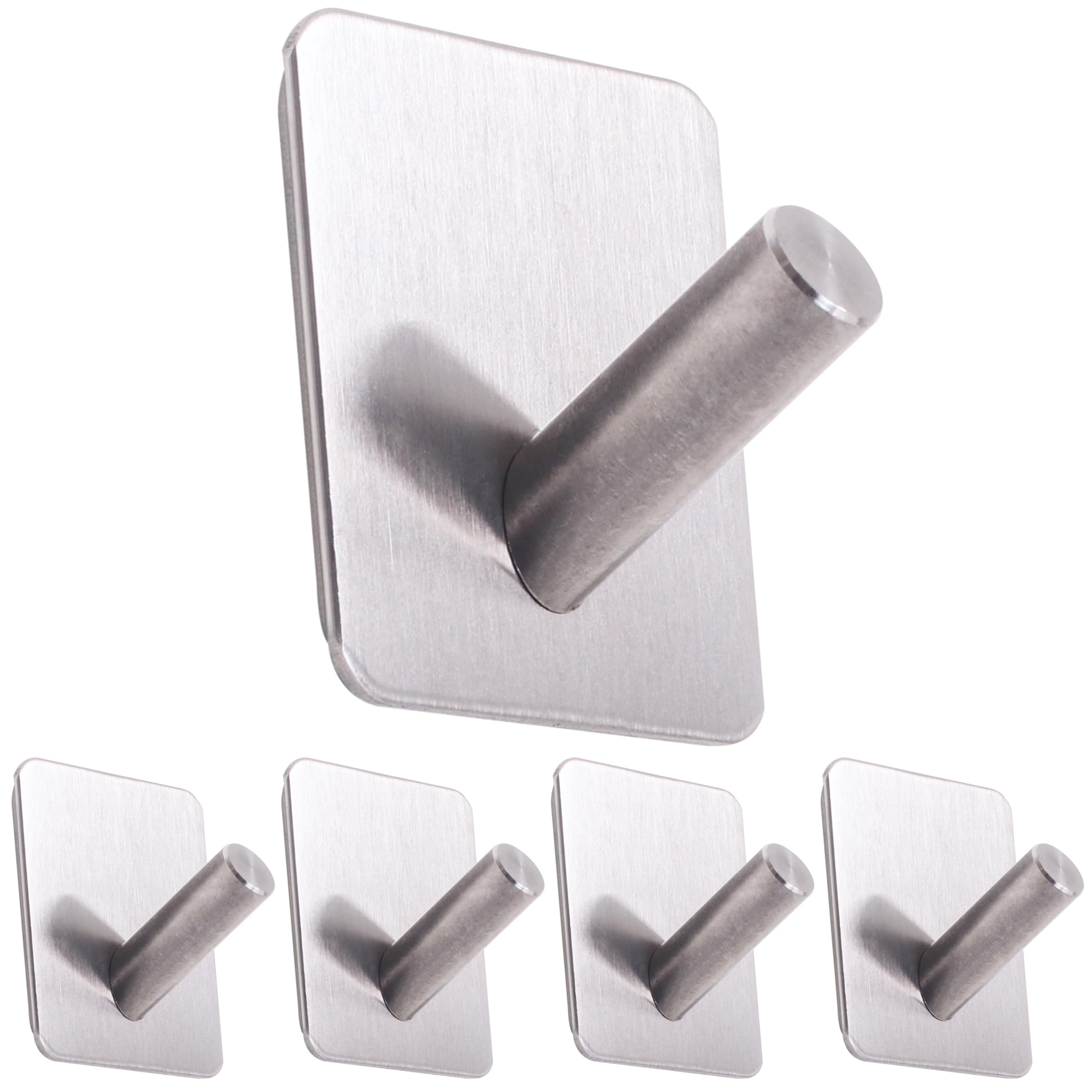 5 Pièces Crochet Adhesif Mural, en Acier Inoxydable, Idéal pour Salle ...