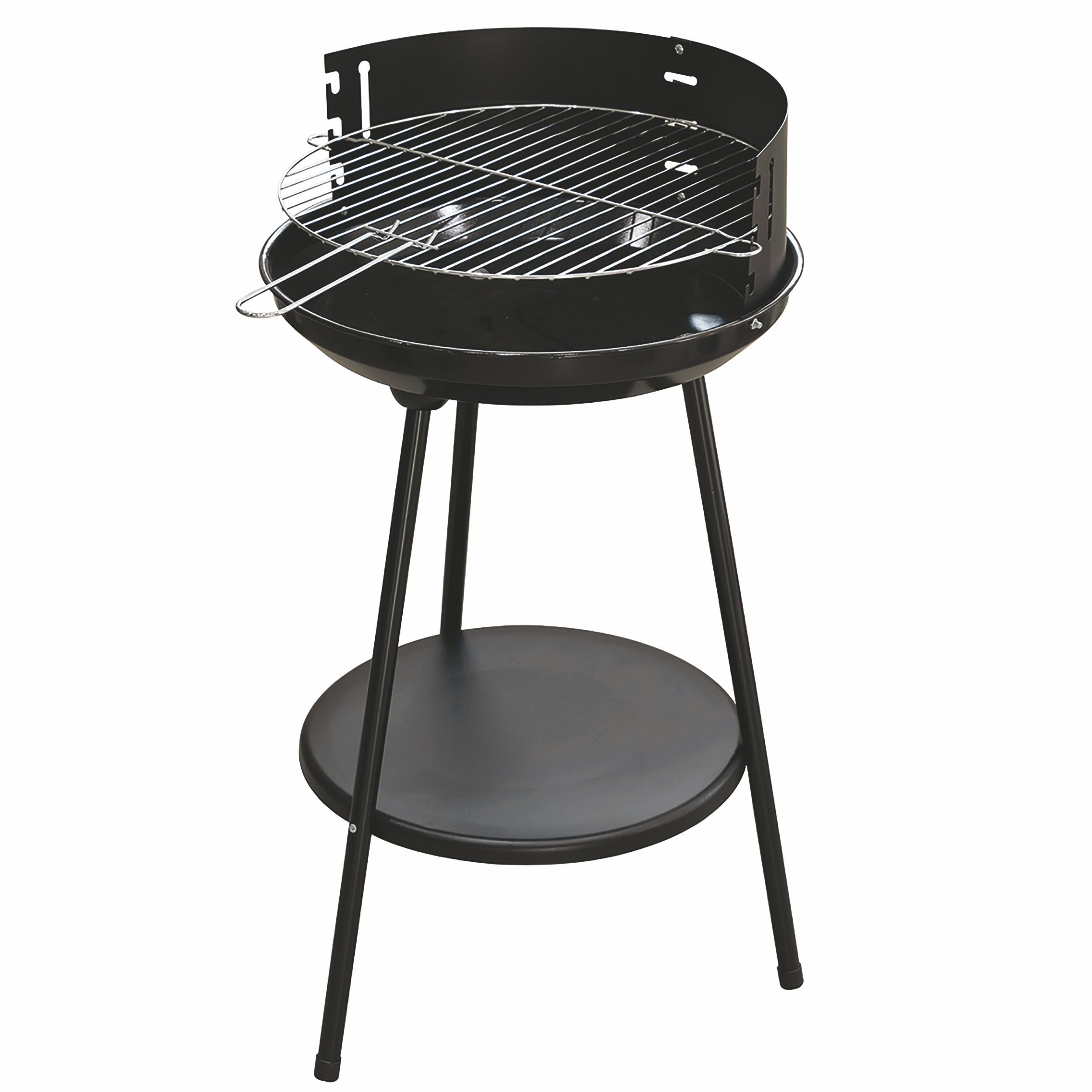 Grille de barbecue ronde en acier 3 positions cadre métallique 42 cm ...
