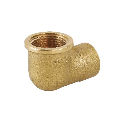 CODO REDUCIDO LATON AMARILLO FF 3/4" x 1/2" | Leroy Merlin