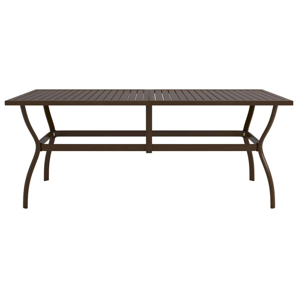 Table de jardin | Table de patio | Table d'extérieur Marron 190x80x72 ...
