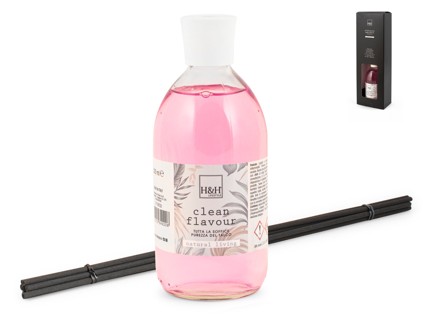 Diffusore Ambiente New Natural Living Clean Falvor Con Bastoncini Ml ...