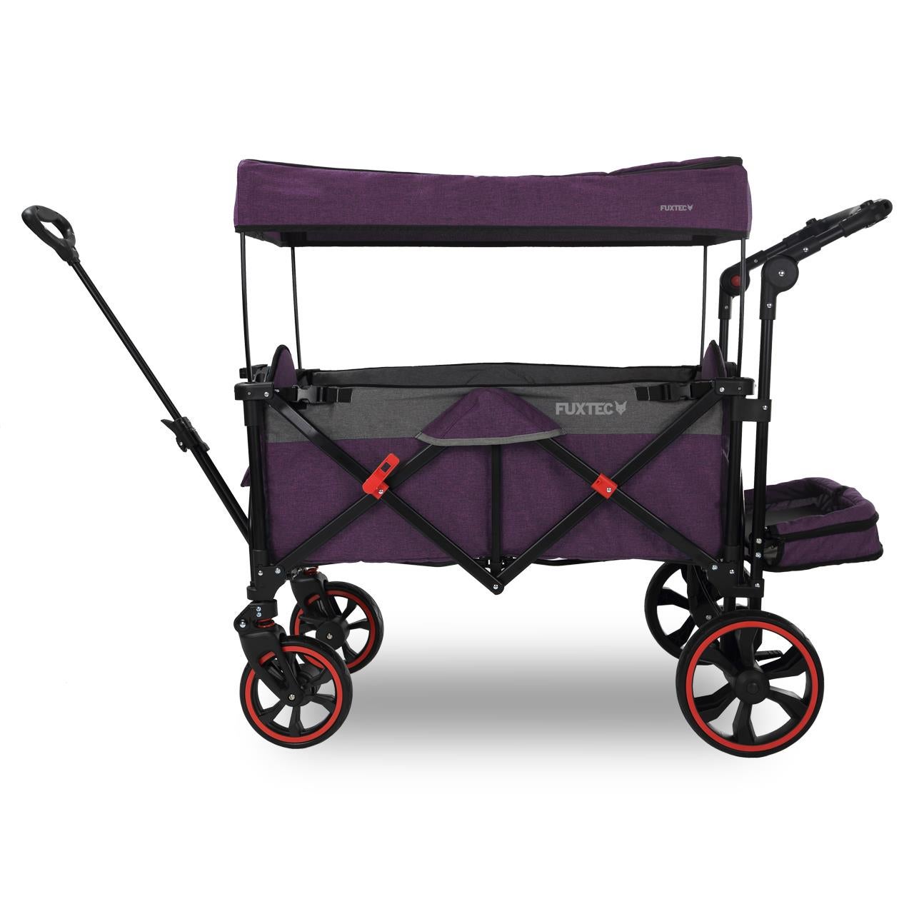 Chariot de jardin pourpre premium - FUXTEC Compact Cruiser - pliable ...