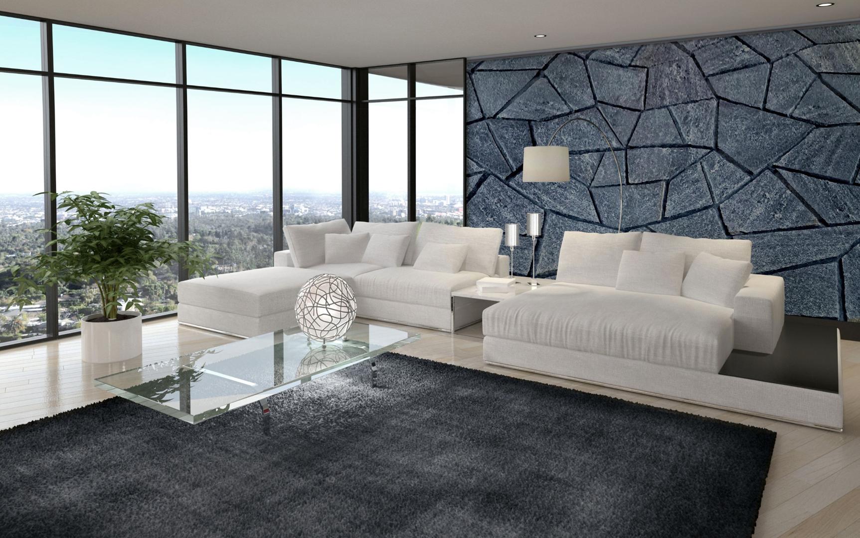 Parement Mural Opus en Quartzite Azul - Teinte Azur - Vendu au m² ...