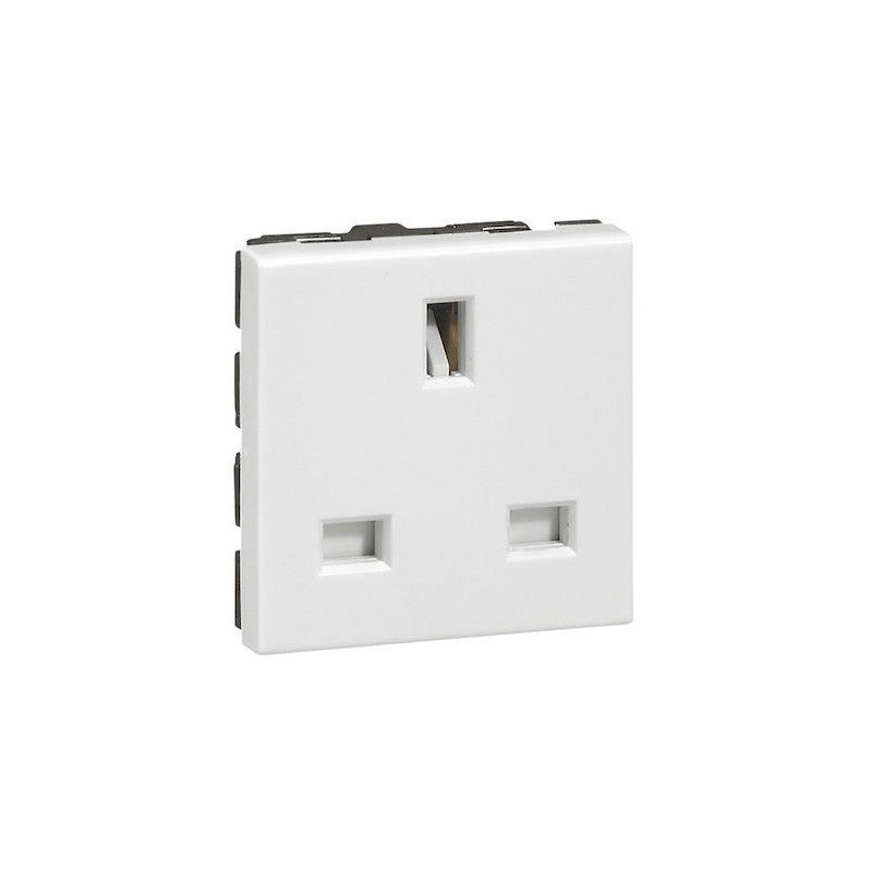 Prise Mosaic 2P+T - 13A - Standard britannique - 2 modules - Blanc ...