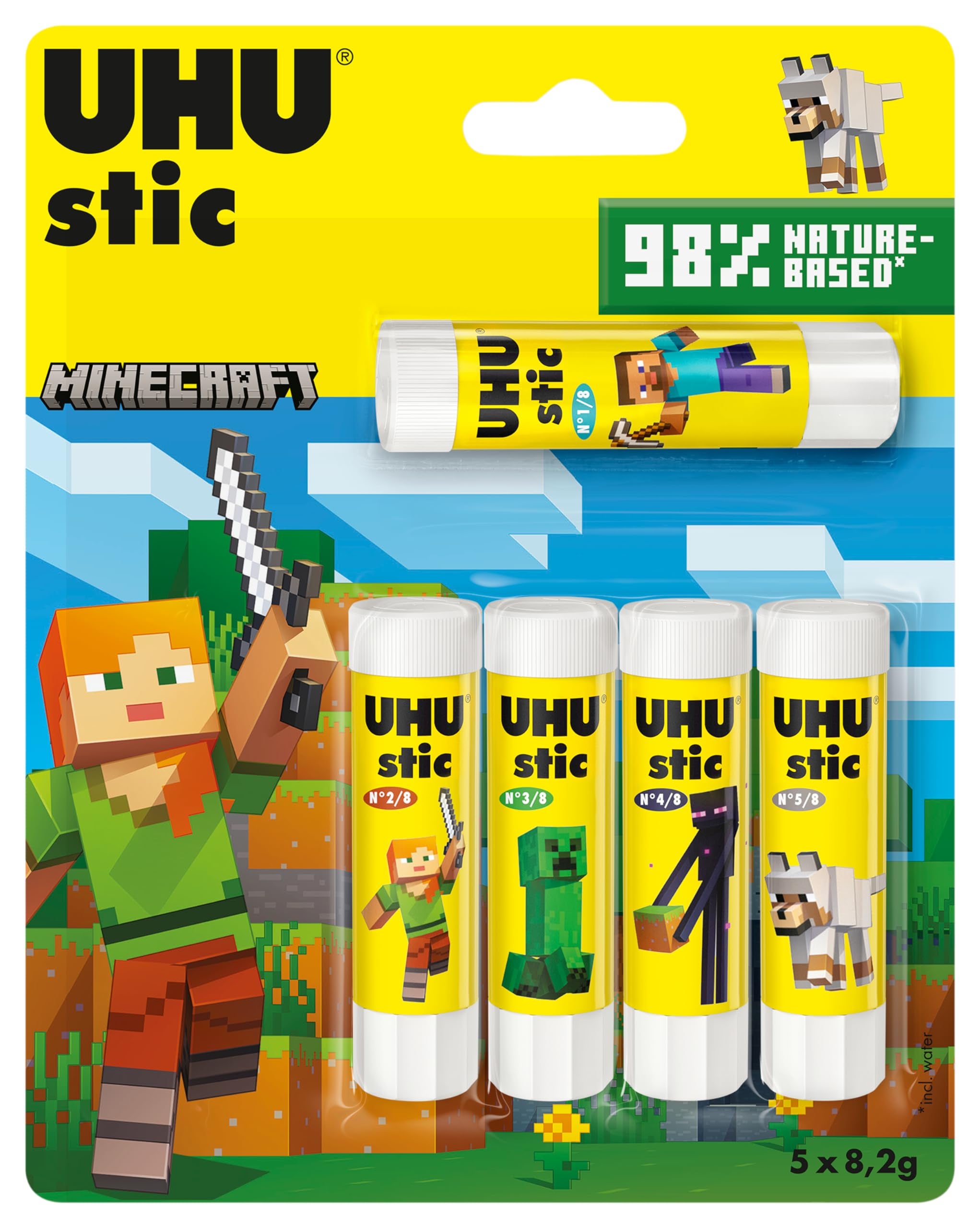 UHU Stic Minecraft Limited Edition Collezionabili, Colla Stick per la ...